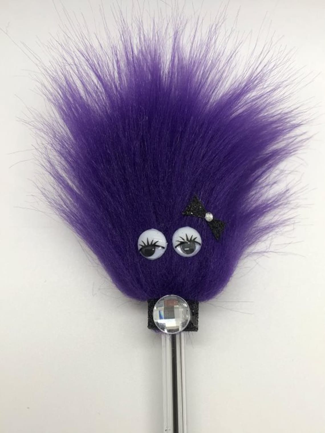 Myra Black Ink Pen Purple Pen Furry Pen Fuzzy Pen - Etsy