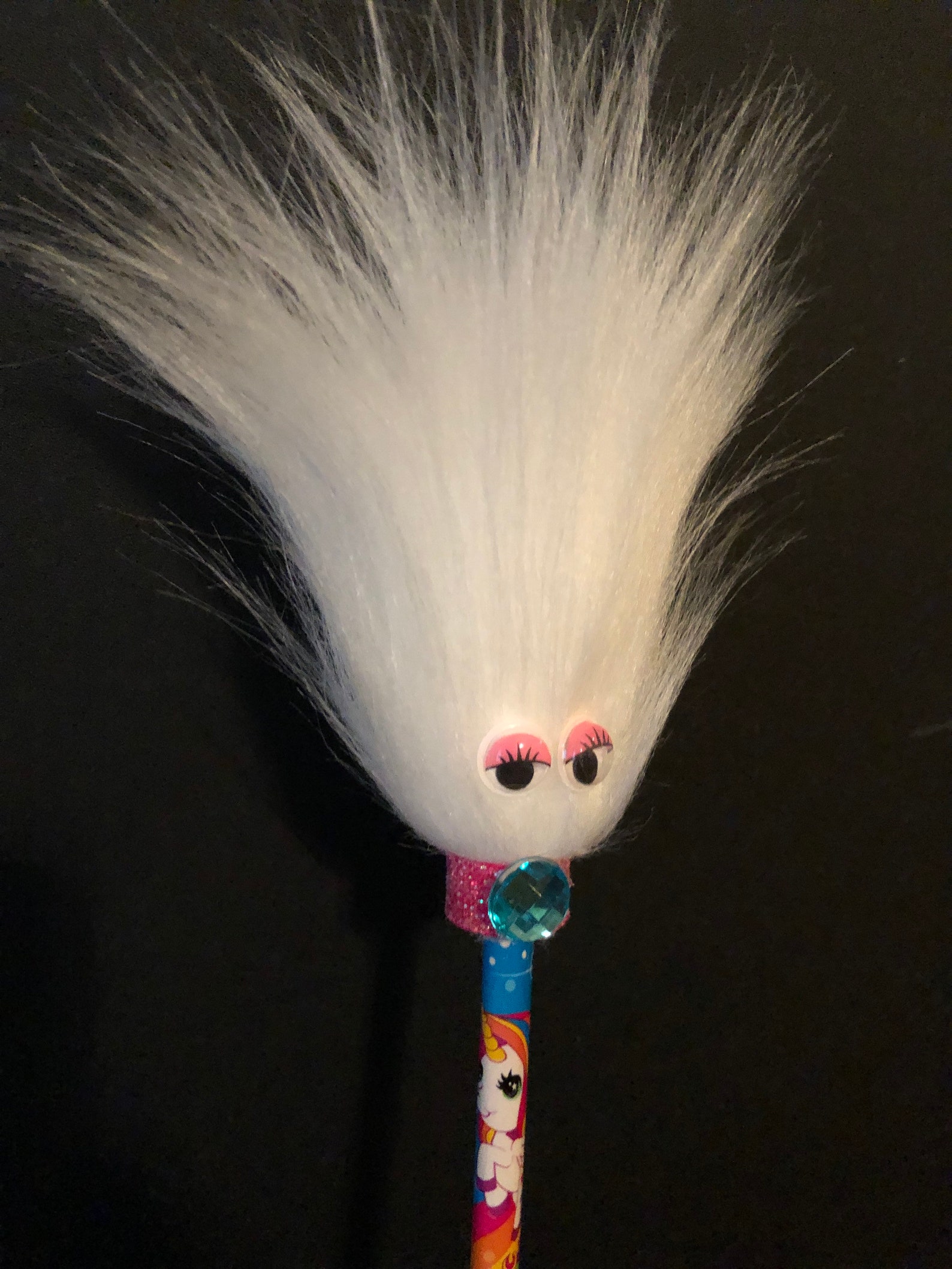Unicorn Pencil Fluffy Pencil Unicorn Birthday Furry - Etsy