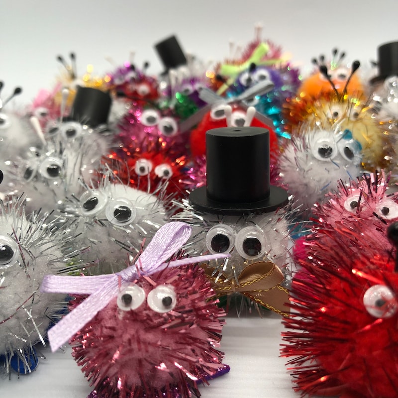Pom Poms With Googly Eyes - Etsy