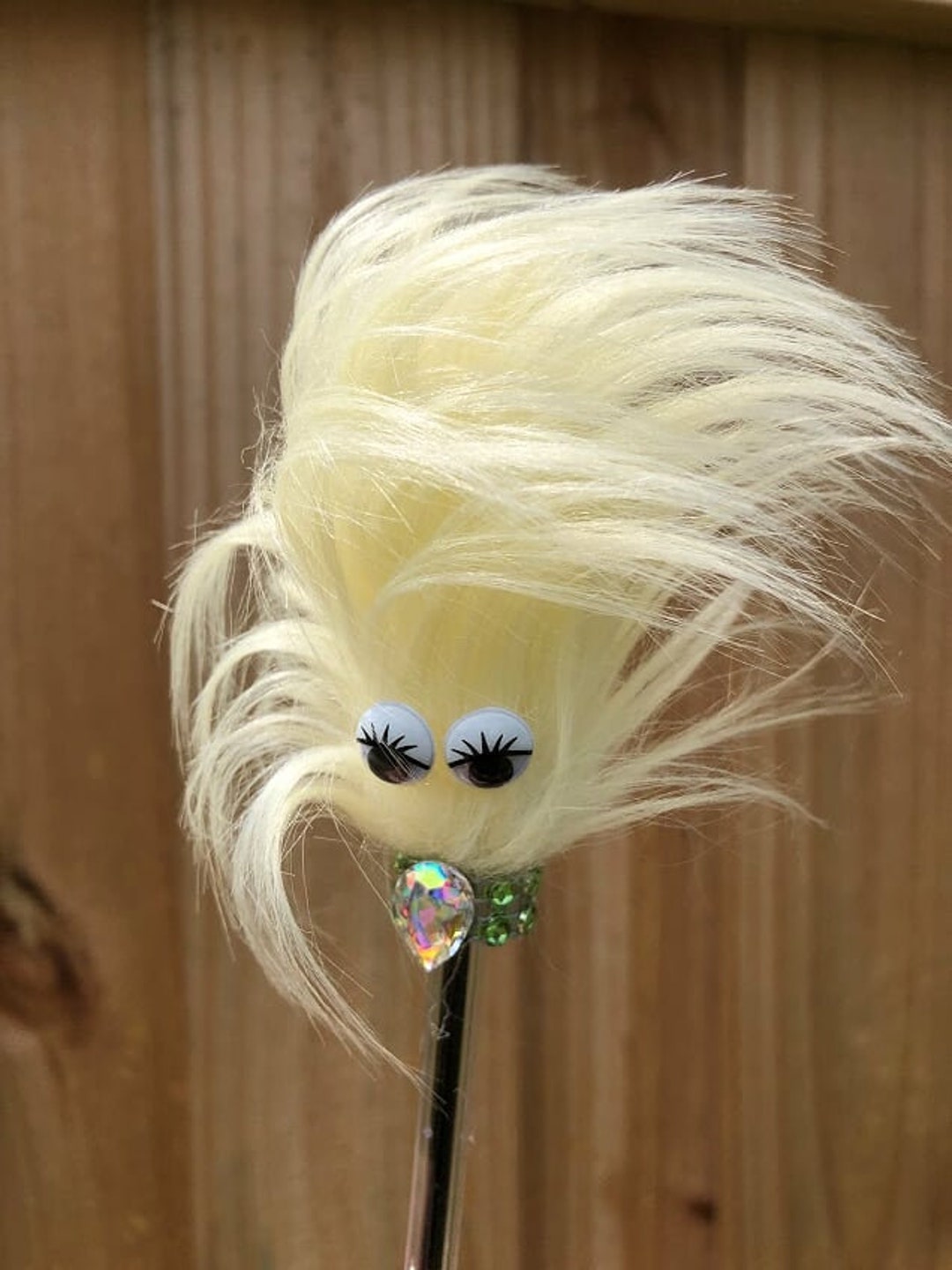 Crystal * Black Ink Pen - Fuzzy Pen - Stocking Stuffer - Furry Pen ...