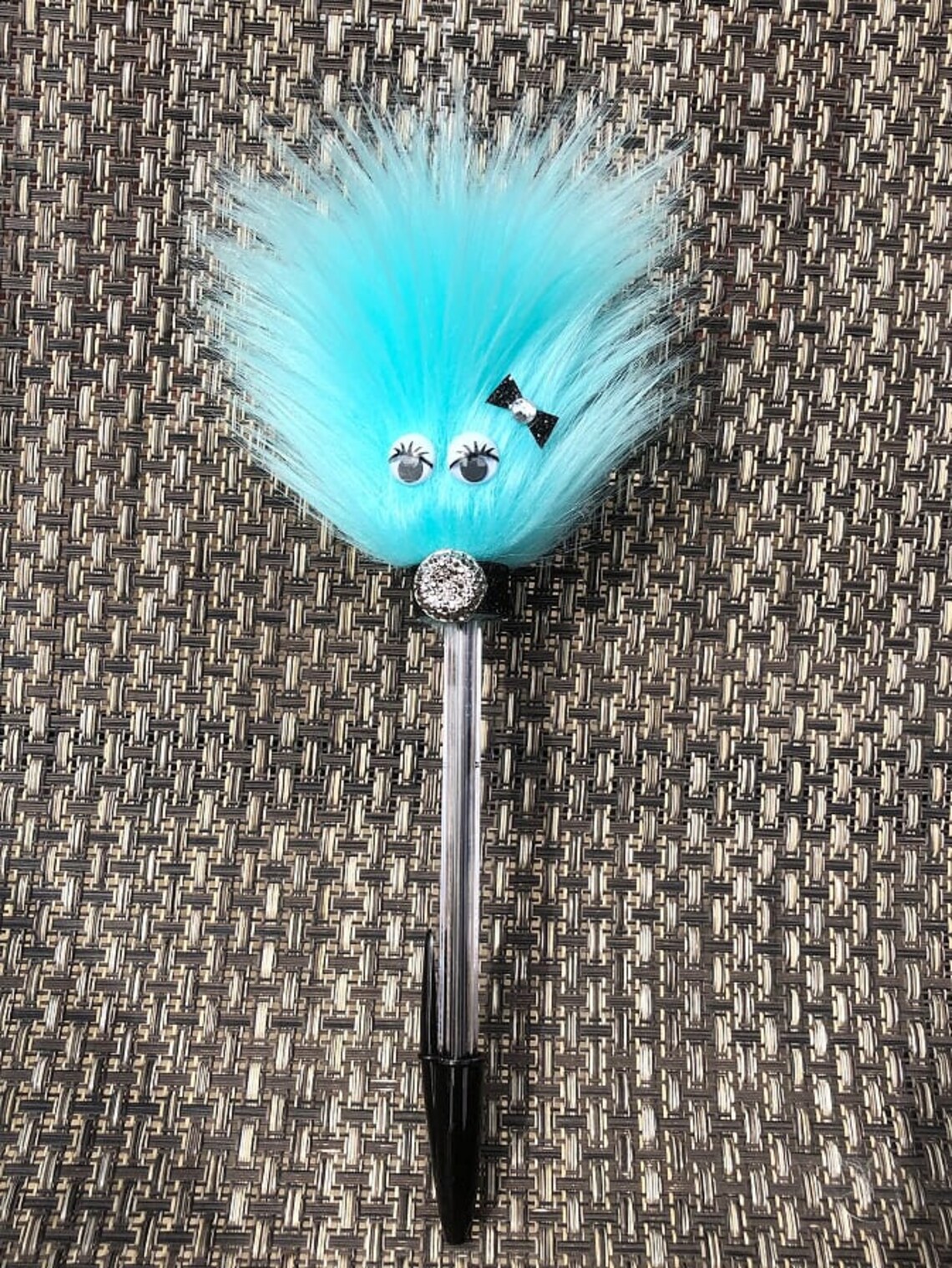 Rhonda Black Ink Pen Fuzzy Pen Fluffy Pen Retro Gift - Etsy