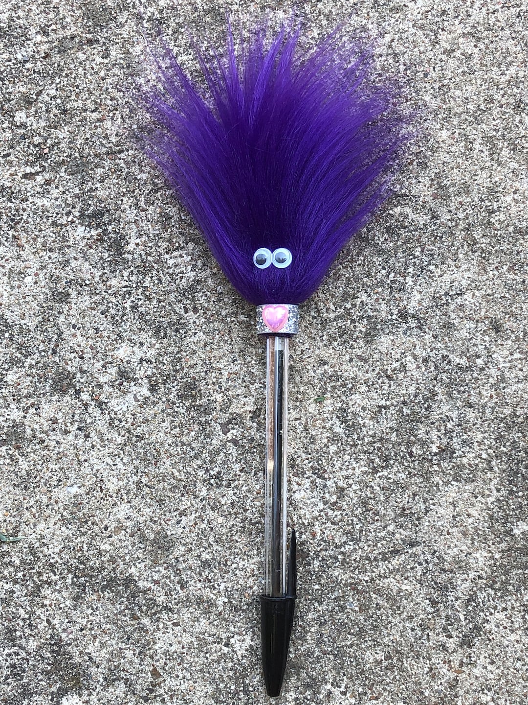 Suki (black Ink Pen) * Purple Pen - Fuzzy Pen - Valentine's Gift ...