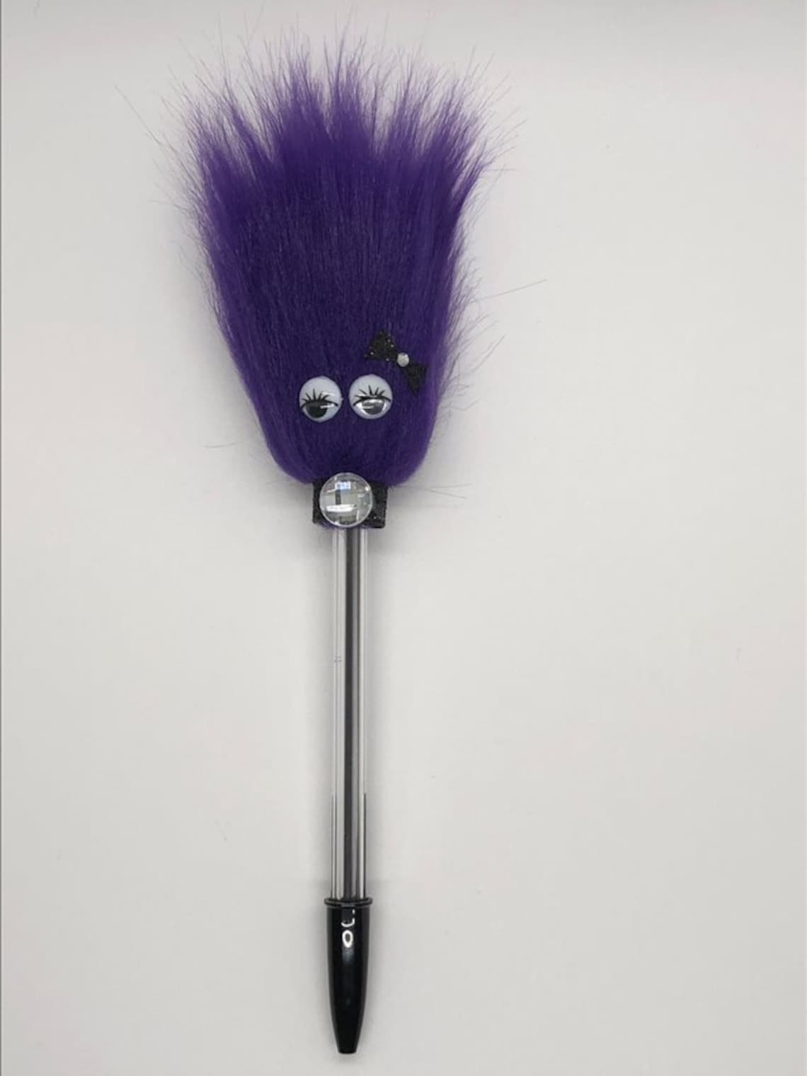 Myra Black Ink Pen Purple Pen Furry Pen Fuzzy Pen - Etsy