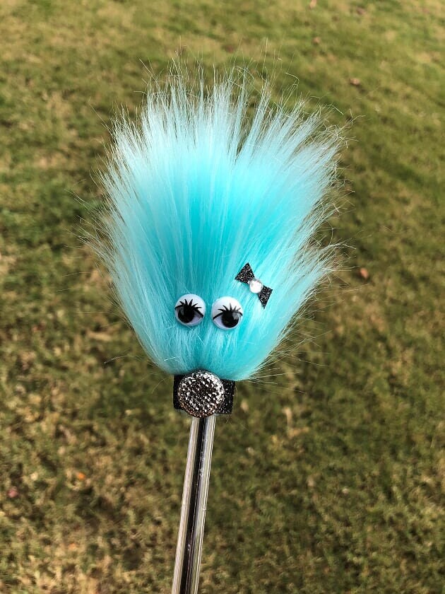 Rhonda * Black Ink Pen - Fuzzy Pen - Fluffy Pen - Retro Gift - Friend ...