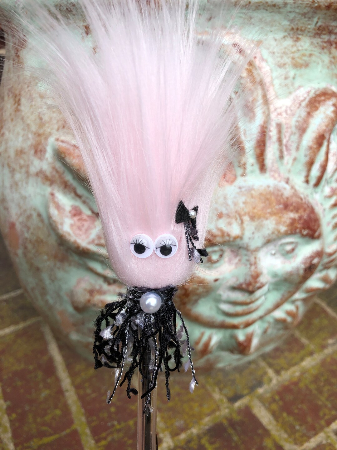 Joni (black Ink Pen) * Fluffy Pen - Fuzzy Pen - Bohemian Gift - Boho ...