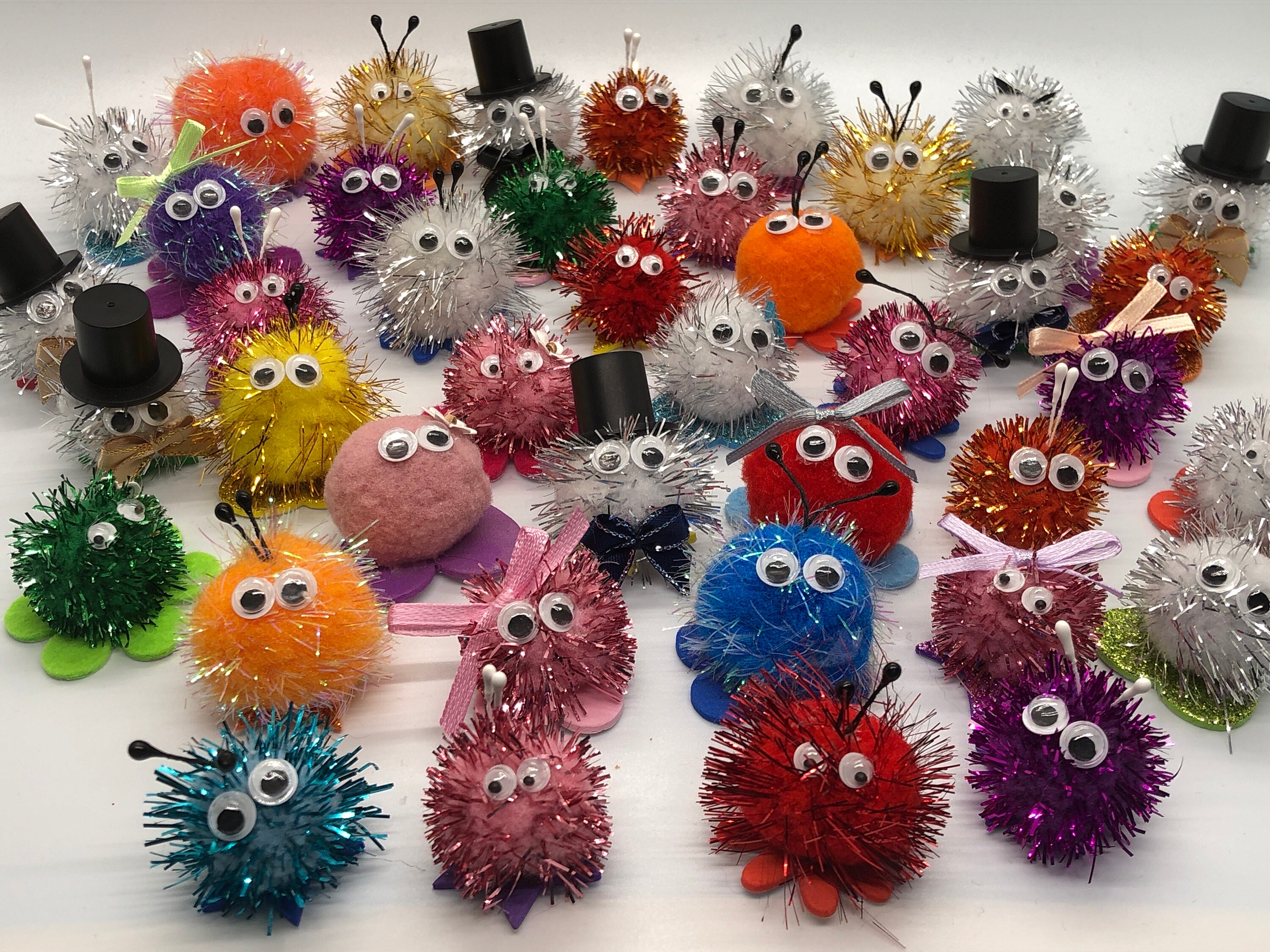 Retrocritters 10 Pack - Pom Pom Critters, Warm Fuzzies, Pom Pom ...