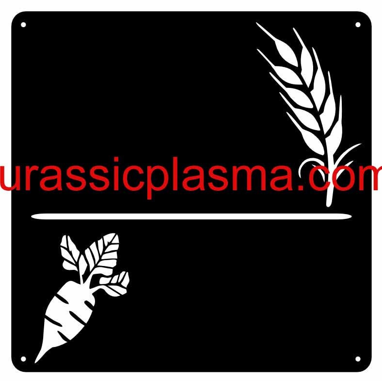 Wheat Sugar Beet Dxf Svg File for Plasma, Laser, Water Jet Vinyl Vector ...