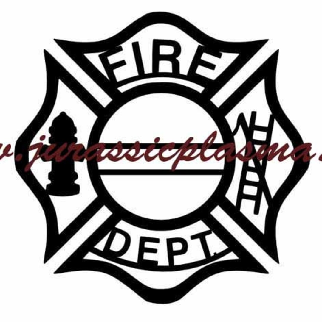 Fire Department Logo Monogram DXF SVG File for Plasma, Laser, Water Jet ...