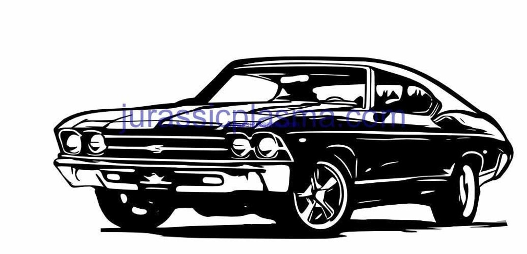 69 Chevelle Car Solo DXF SVG File for Plasma, Laser, Water Jet Vinyl ...