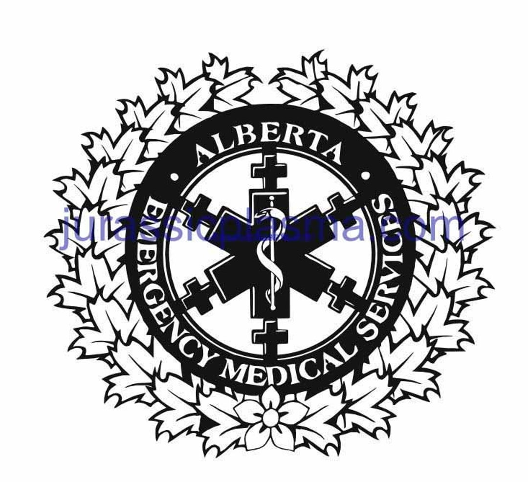EMS Badge Image DXF SVG File for Plasma, Laser, Water Jet Vinyl Vector ...