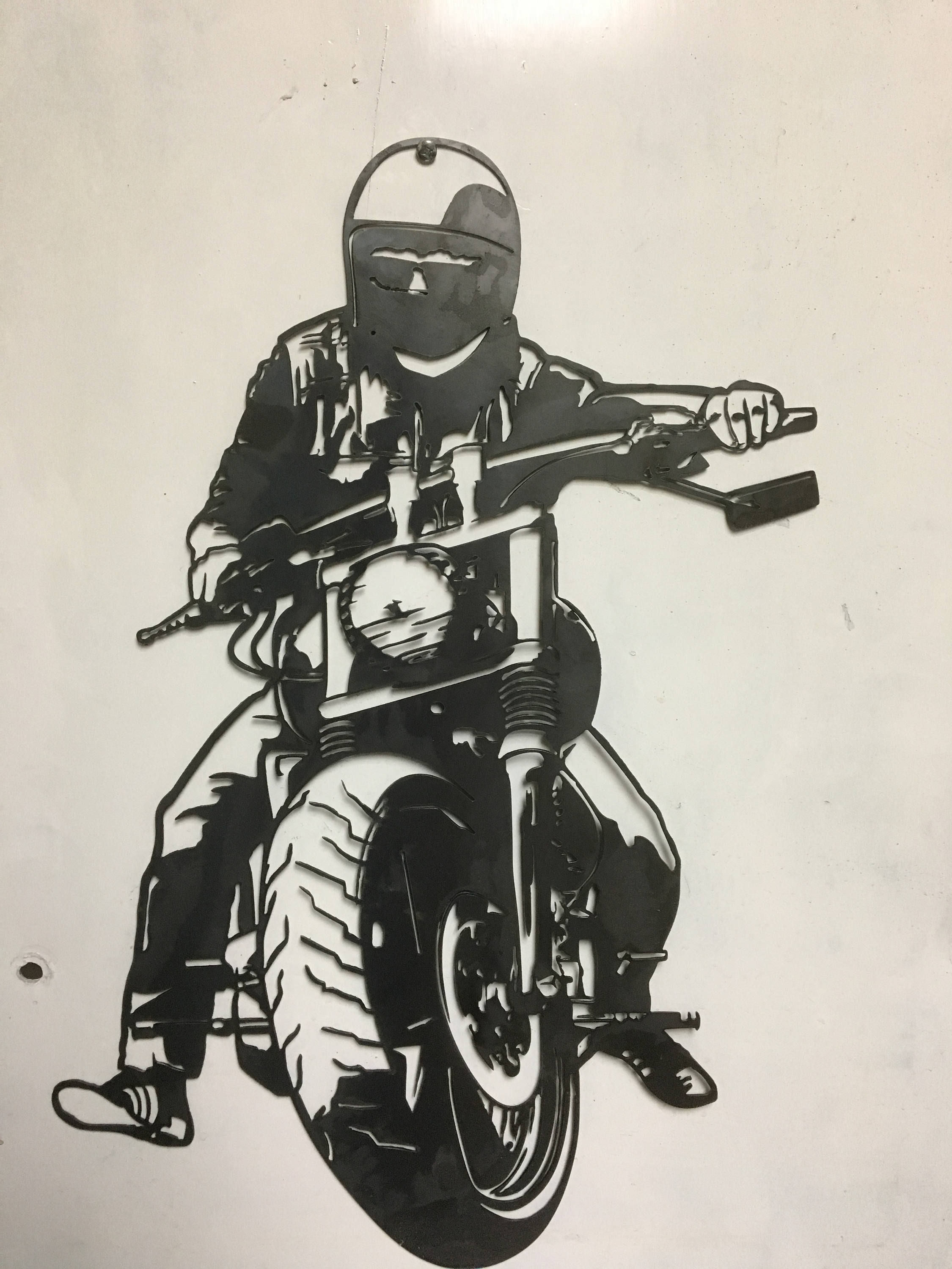 Harley Style Biker Metal Art DXF File for Plasma Cnc File is Cut Ready ...