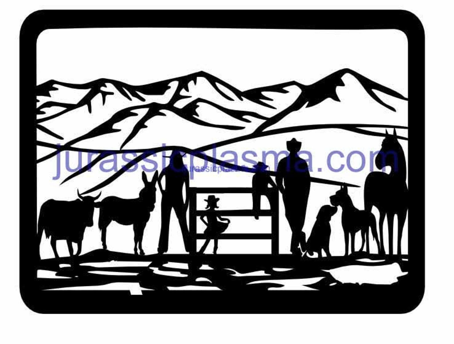 Farm Fence Family Sign DXF SVG File for Plasma, Laser, Water Jet Vinyl ...