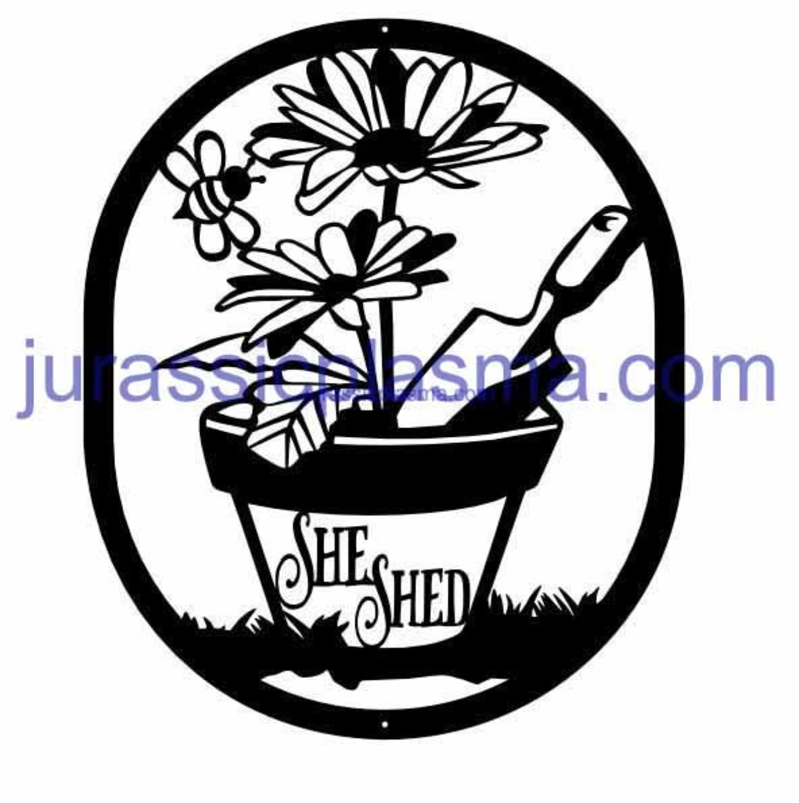 She Shed Sign DXF SVG File for Plasma, Laser, Water Jet Vinyl Vector ...