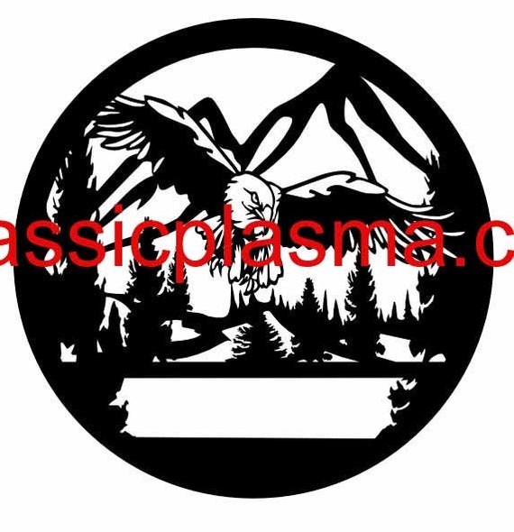Eagle Circle Sign Dxf Svg File for Plasma Laser Water Jet | Etsy Canada