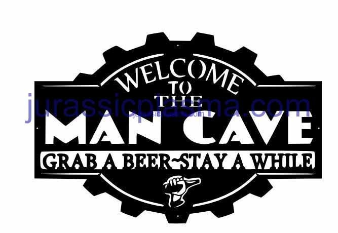 Man Cave Sign DXF SVG File for Plasma, Laser, Water Jet Vinyl Vector - Etsy