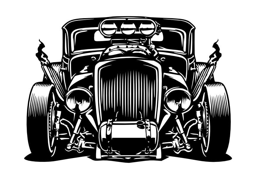 Hot Rod Iron On Transfers