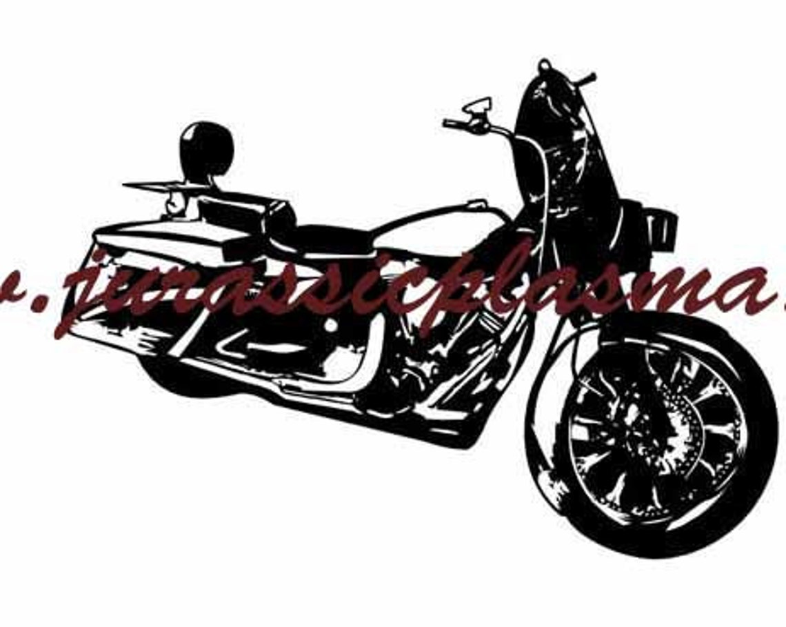 Harley Motorcycle DXF SVG File for Plasma, Laser, Water Jet Vinyl ...