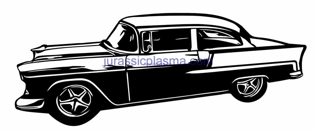55 Chev Car DXF SVG File for Plasma, Laser, Water Jet Vinyl Vector - Etsy