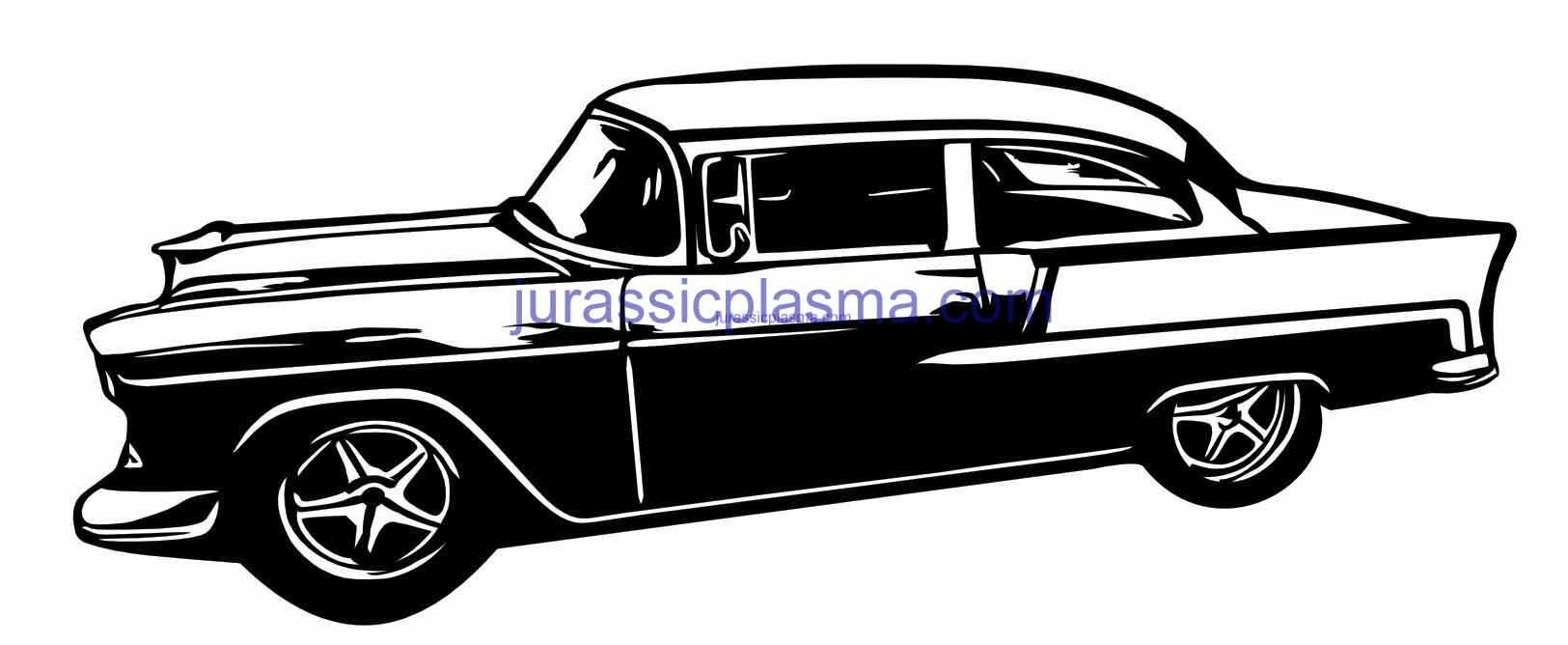 55 Chev Car DXF SVG File for Plasma, Laser, Water Jet Vinyl Vector - Etsy