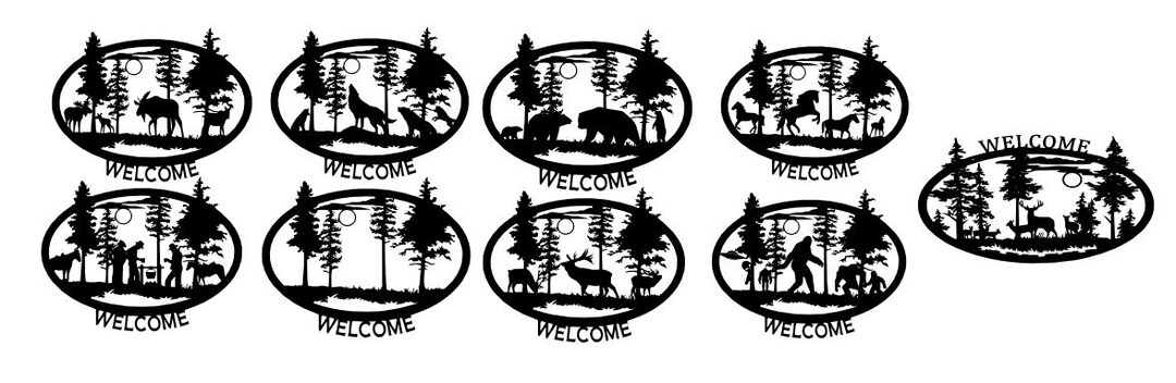 Welcome Sign Package Bundle DXF SVG File Bundle Plasma Laser Vinyl Cnc ...