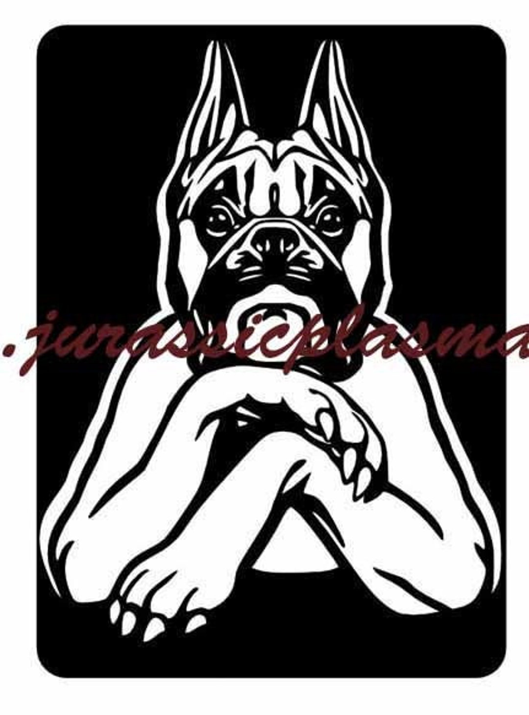 Boxer Dog DXF SVG File for Plasma, Laser, Water Jet Vinyl Vector - Etsy