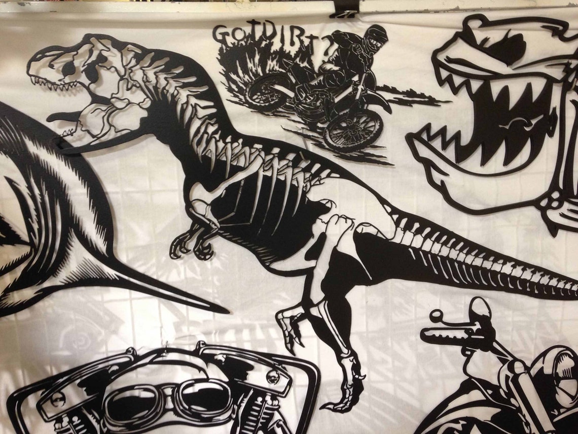 T Rex Tyrannosaurus Fossil Donosaur Dxf Svg - Etsy