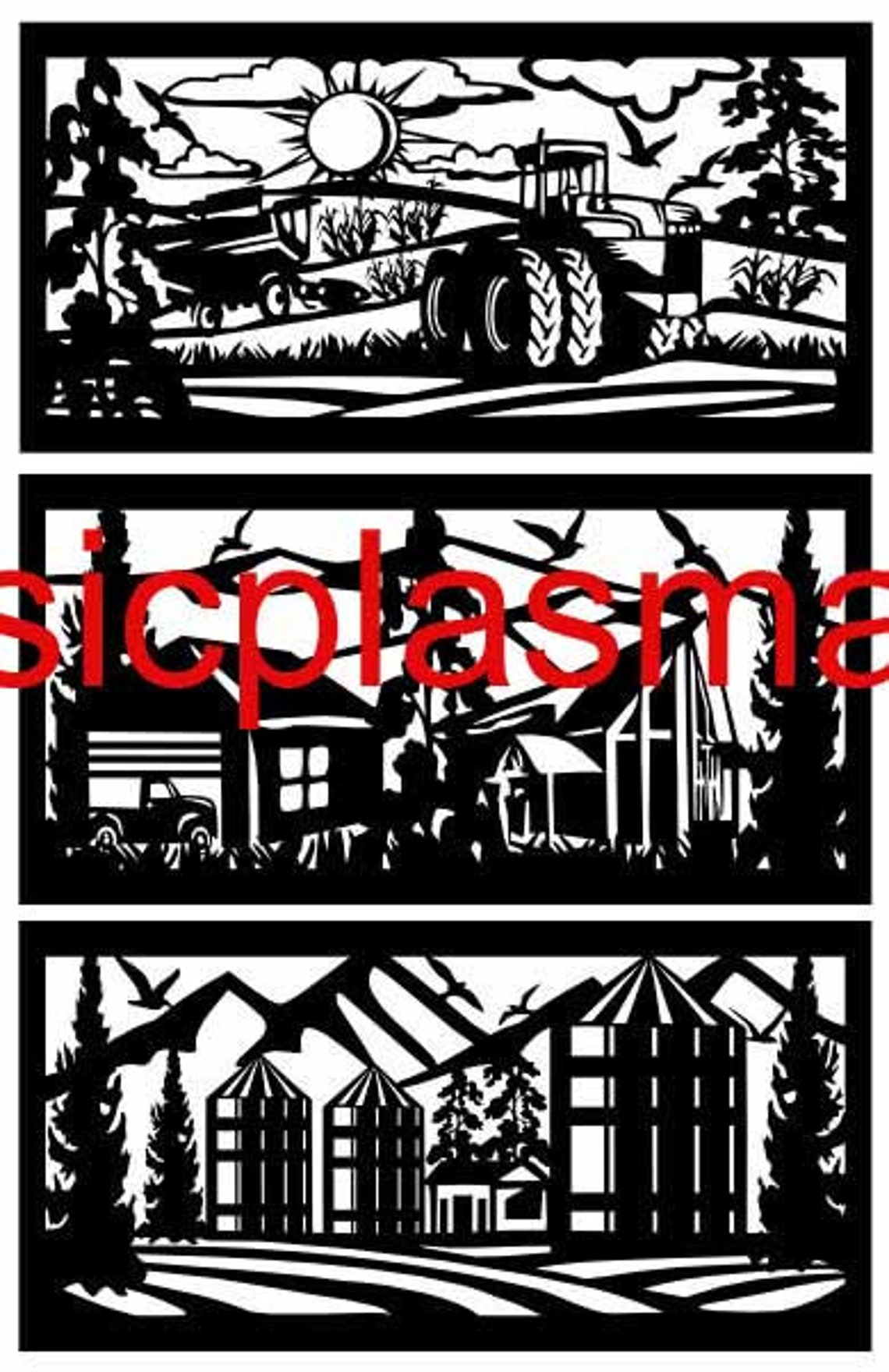 Farm Panels Bundle Dxf Svg File for Plasma, Laser, Water Jet Vinyl ...