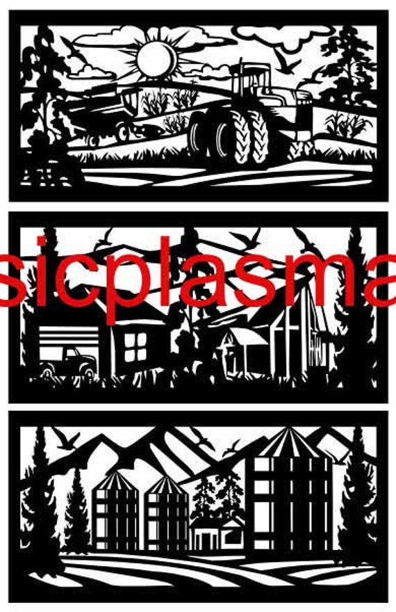 Farm Panels Bundle Dxf Svg File for Plasma Laser Water Jet - Etsy
