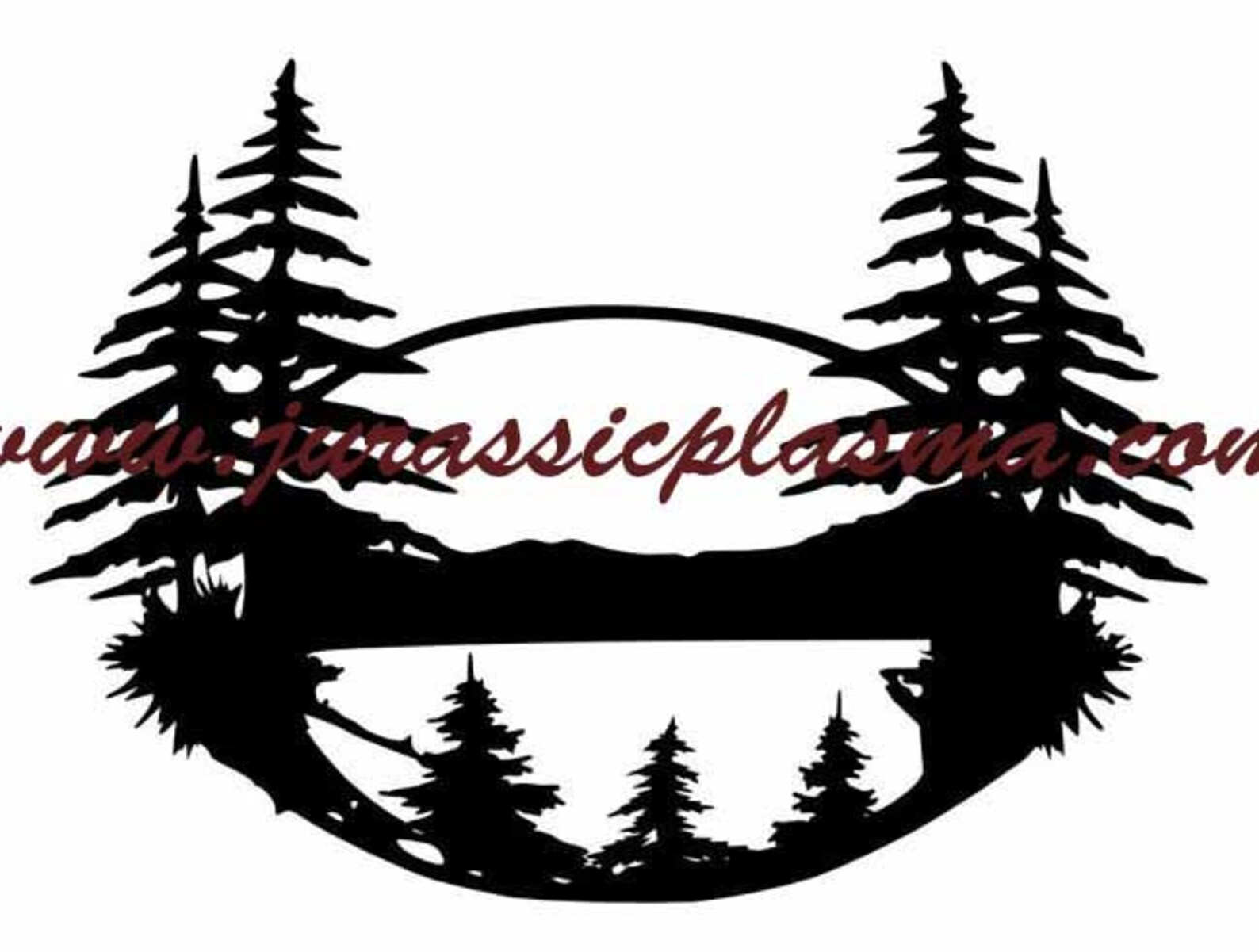 Lake and Tree Scene DXF SVG File for Plasma Laser Water Jet | Etsy Canada