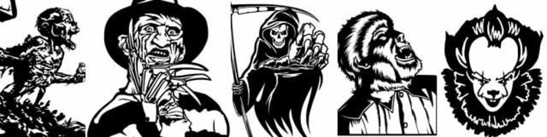 Halloween Sci-fi Package Horror Scary DXF SVG Files for - Etsy