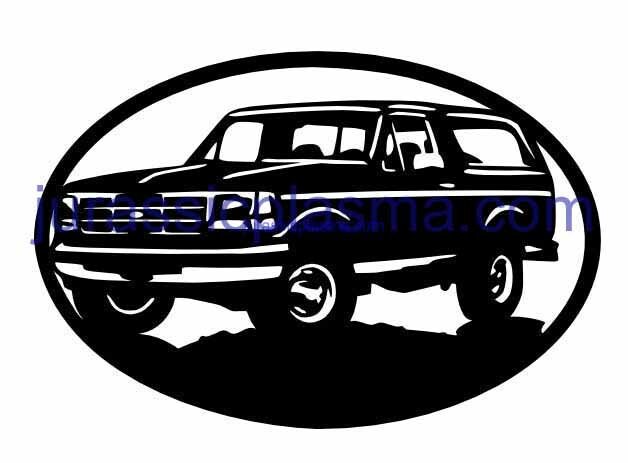 Bronco Ford DXF SVG File for Plasma, Laser, Water Jet Vinyl Vector ...