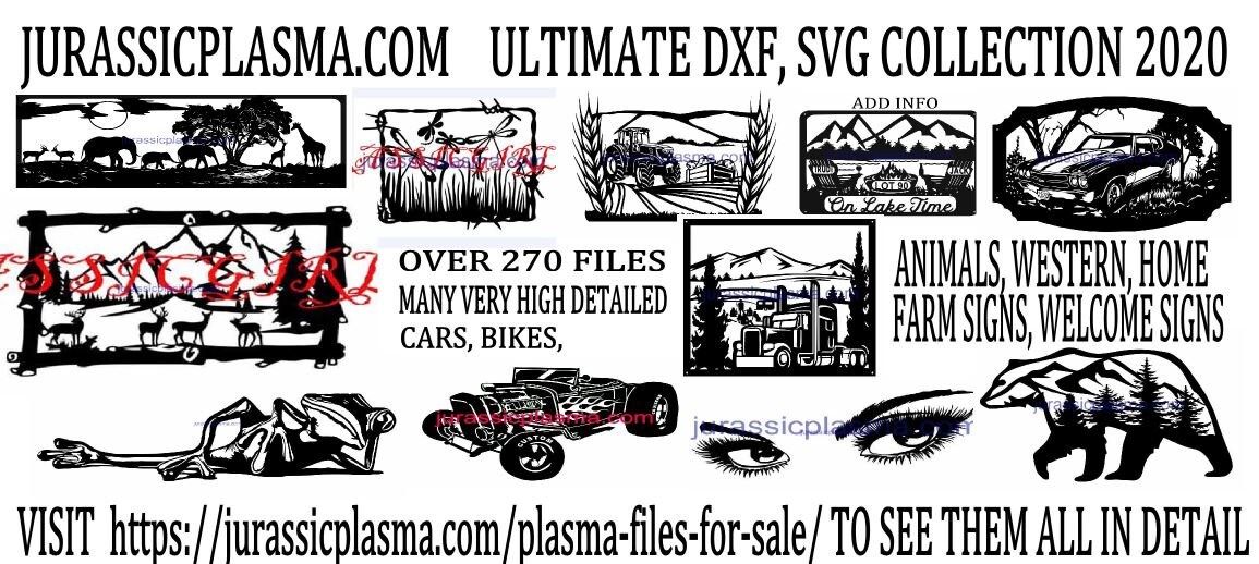 All 2020 Jurassicplasma Files Package Bundle DXF SVG File Bundle Plasma ...
