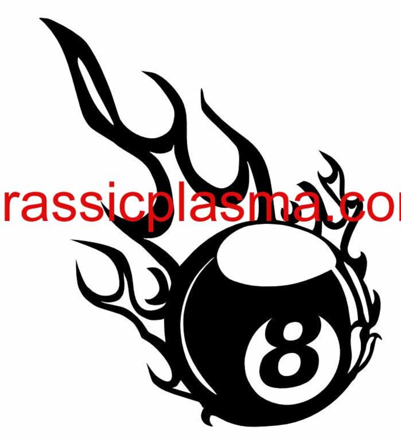 Pool Table Ball Flames DXF SVG File for Plasma Laser Water - Etsy