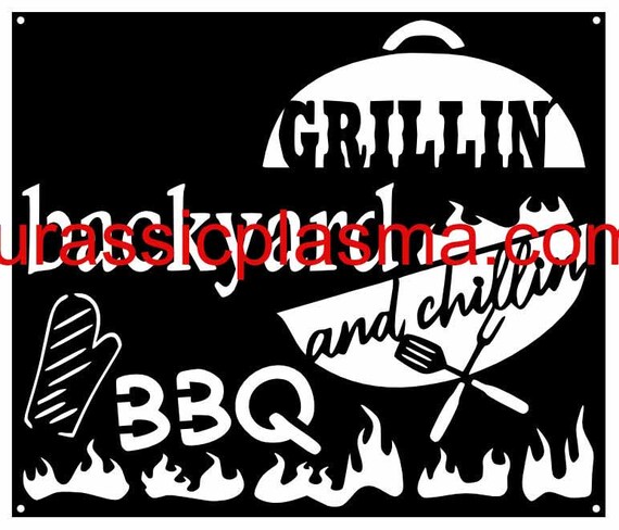 Bbq Grill Sign DXF SVG Files ONLY for Plasma Laser Water Jet | Etsy