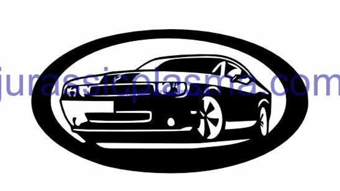 Challenger Car DXF SVG File for Plasma, Laser, Water Jet Vinyl Vector ...