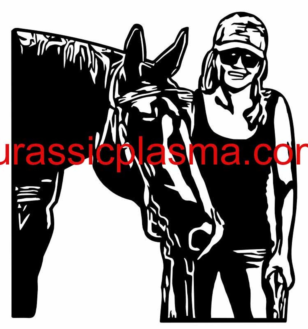 Pferd und Mädchen Pferd und Dame Frau DXF SVG Dateien NUR für - Etsy ...