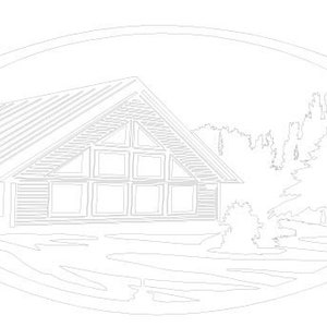 Cabin Forest Scene, Dxf Svg File Plasma Laser Cut Ready File Only ...