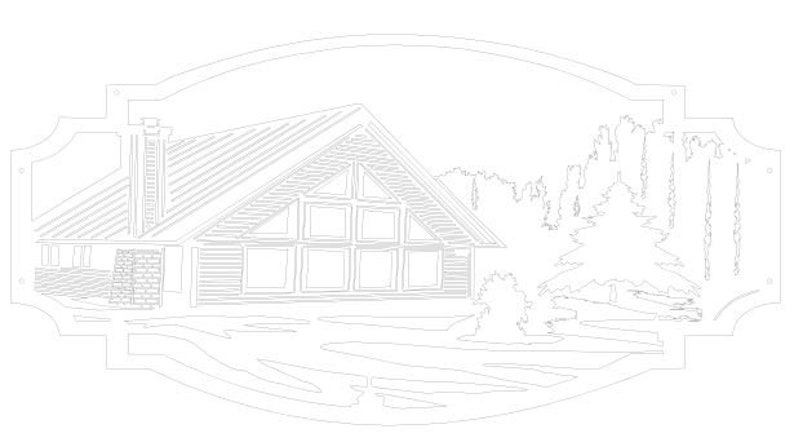Cabin Forest Scene, Dxf Svg File Plasma Laser Cut Ready File Only ...