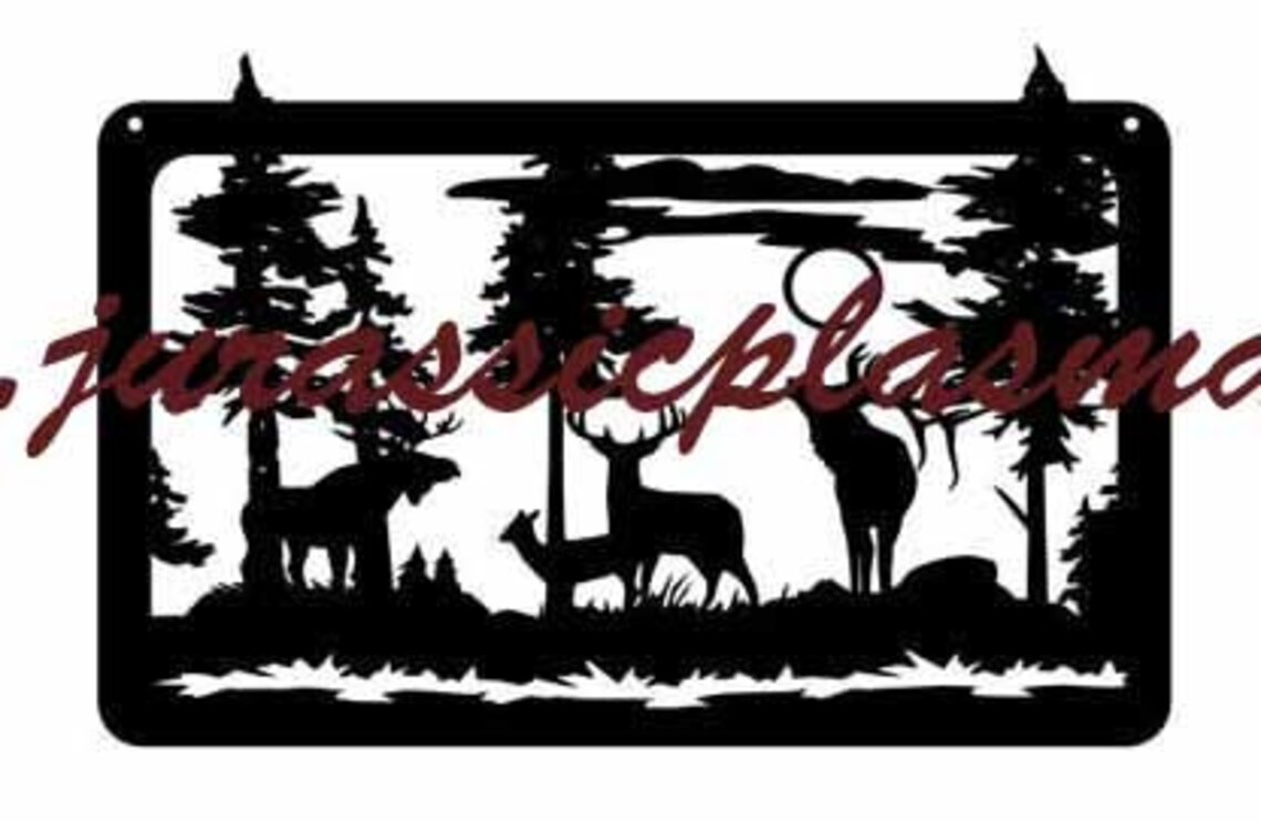 Deer Elk Moose Sign DXF SVG File for Plasma, Laser, Water Jet Vinyl ...