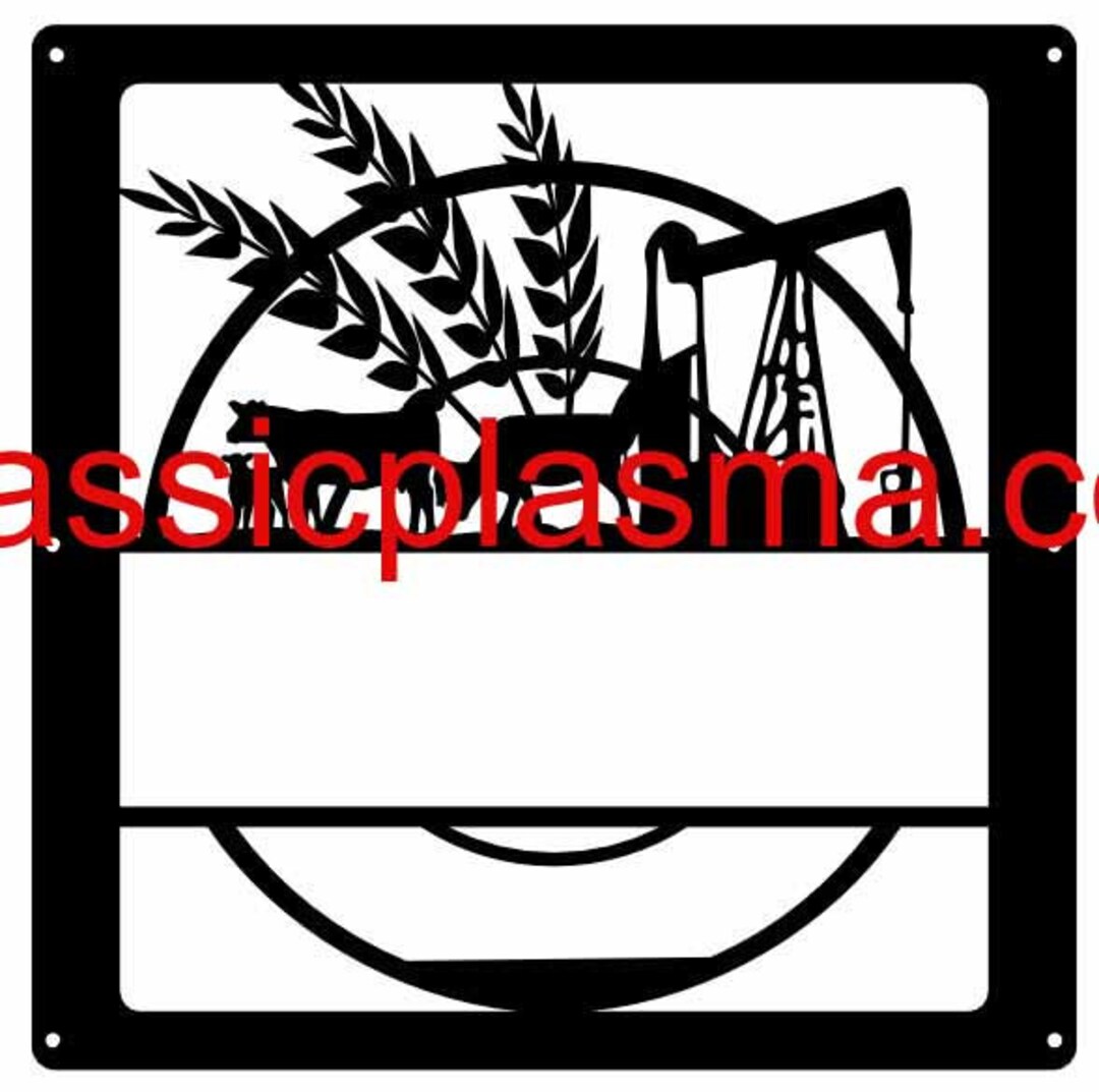 Oil Rig Cattle Wheat Dxf Svg File for Plasma Laser Water Jet - Etsy UK
