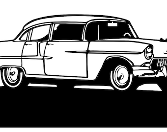 55 Chevy Svg Dxf - Etsy