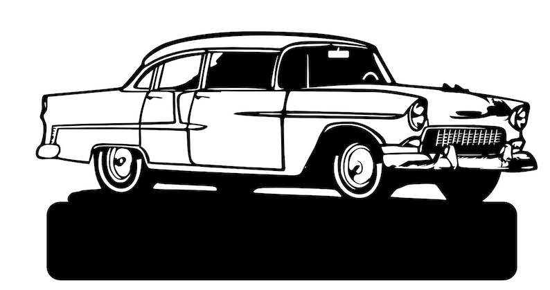 1955 55 Chev 4 Door DXF Svg File Only - Etsy