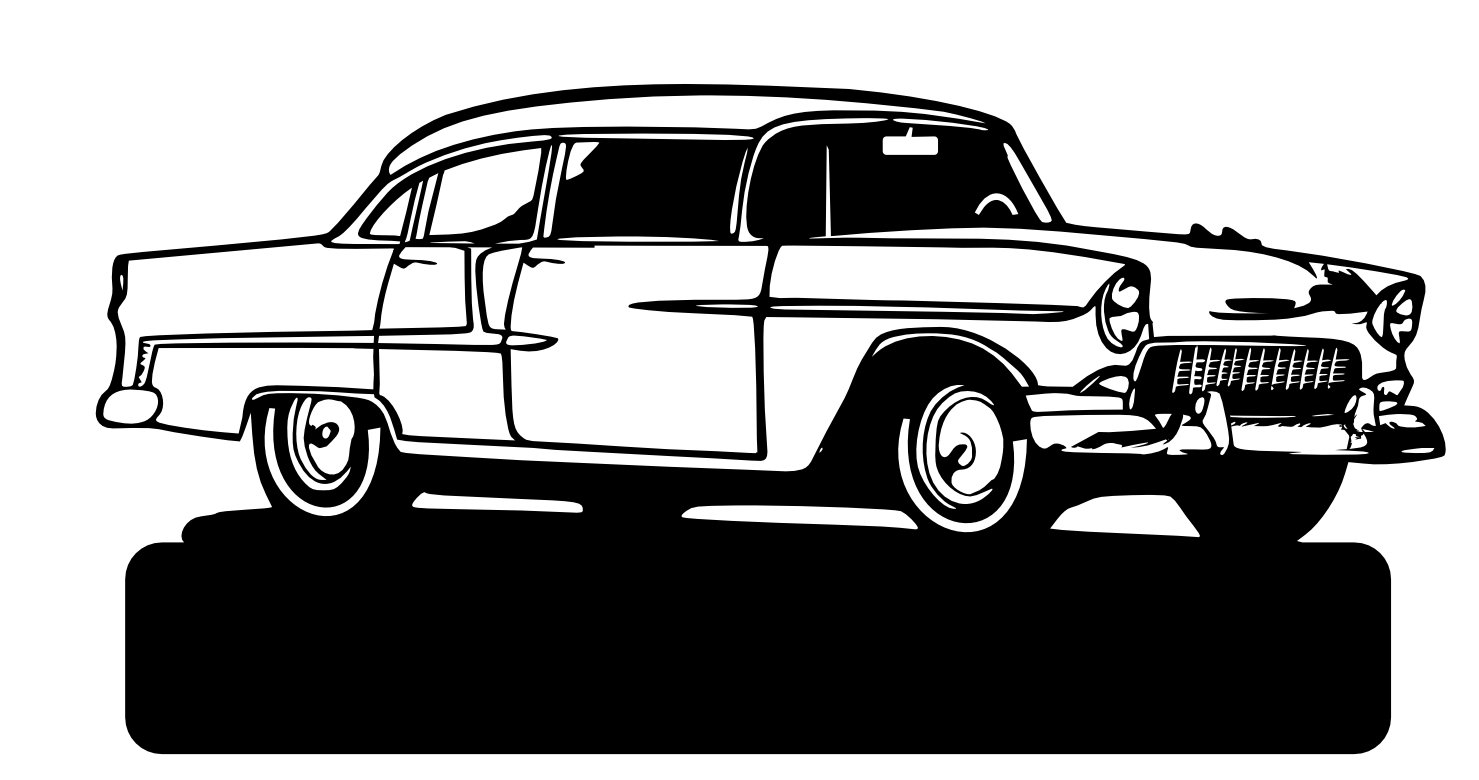 1955 55 Chev 4 Door DXF Svg File Only - Etsy