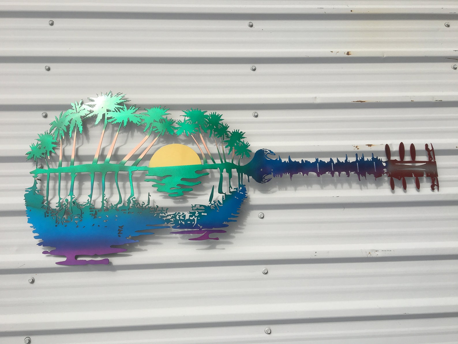 Palm Tree Guitar DXF, Svg Digital File for Cnc Plasa, Laser Art - Etsy