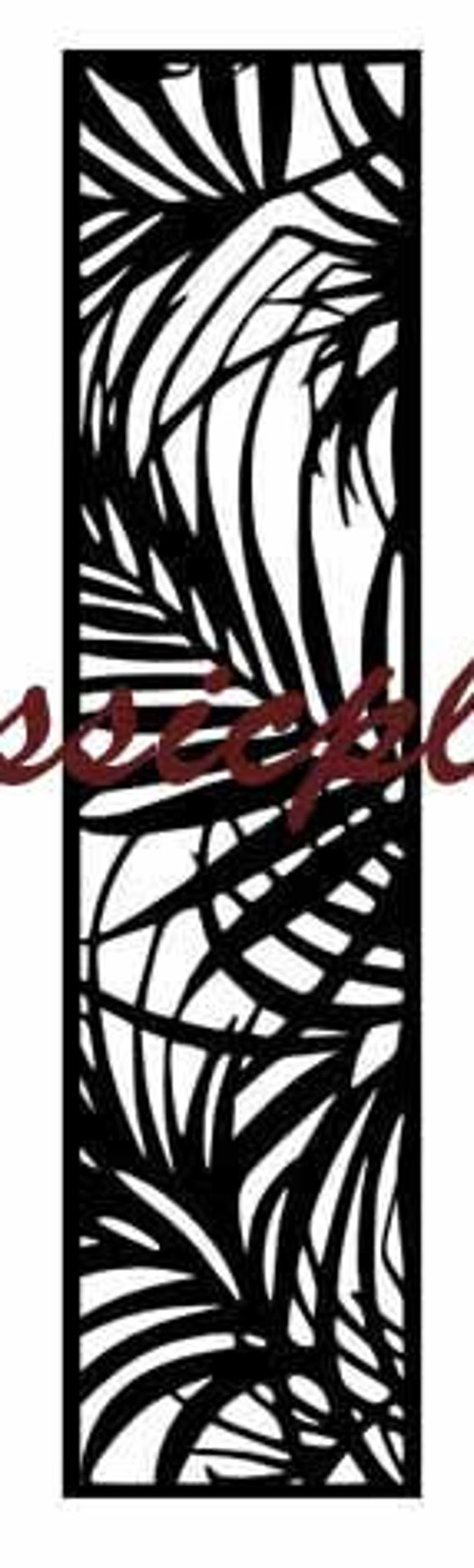 Palm Tree Leaf Pattern Panels DXF SVG File for Plasma Laser | Etsy Canada