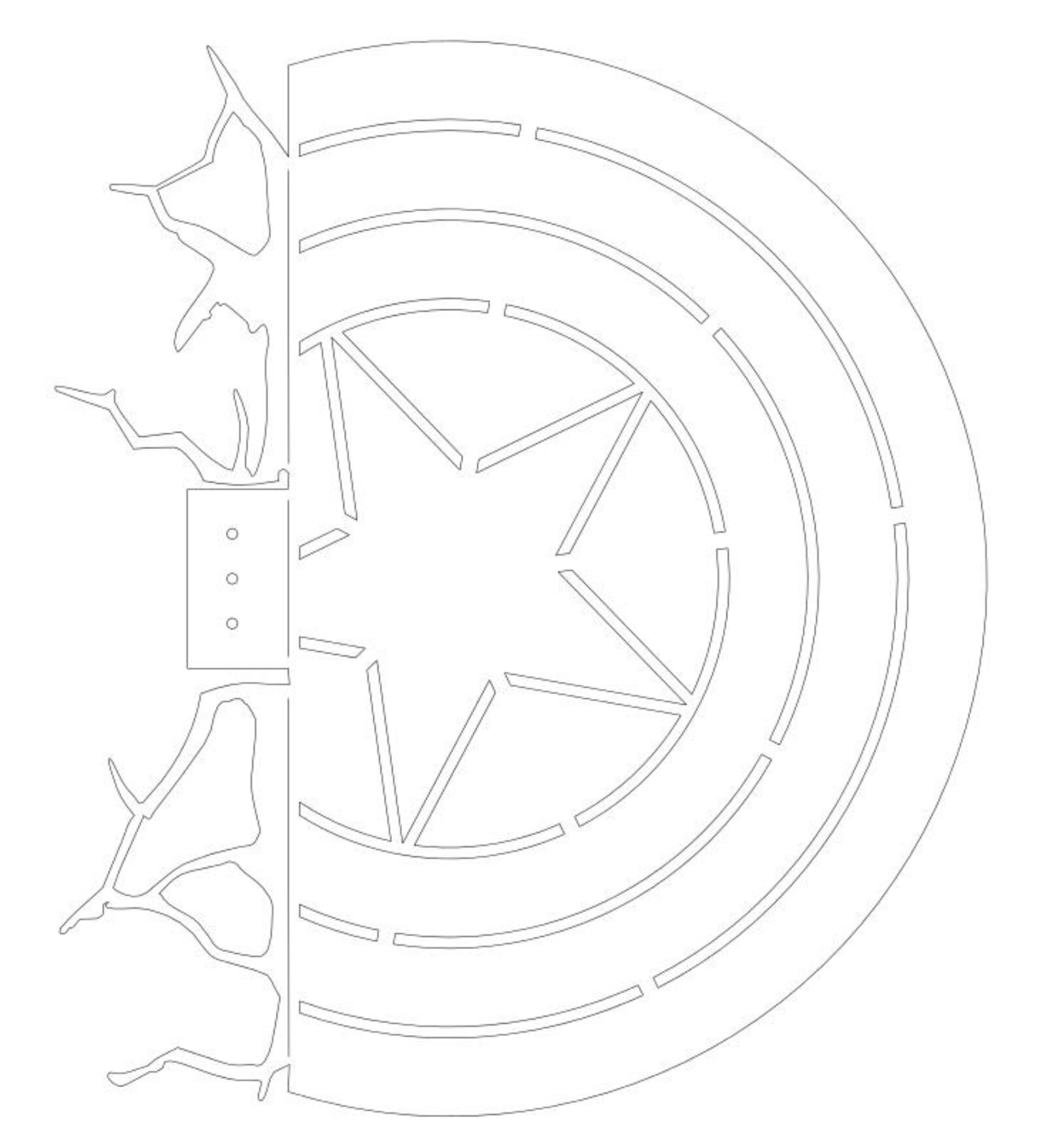Capetian America Fan Art Shield Dxf Svg File Plasma Laser File ONLY - Etsy