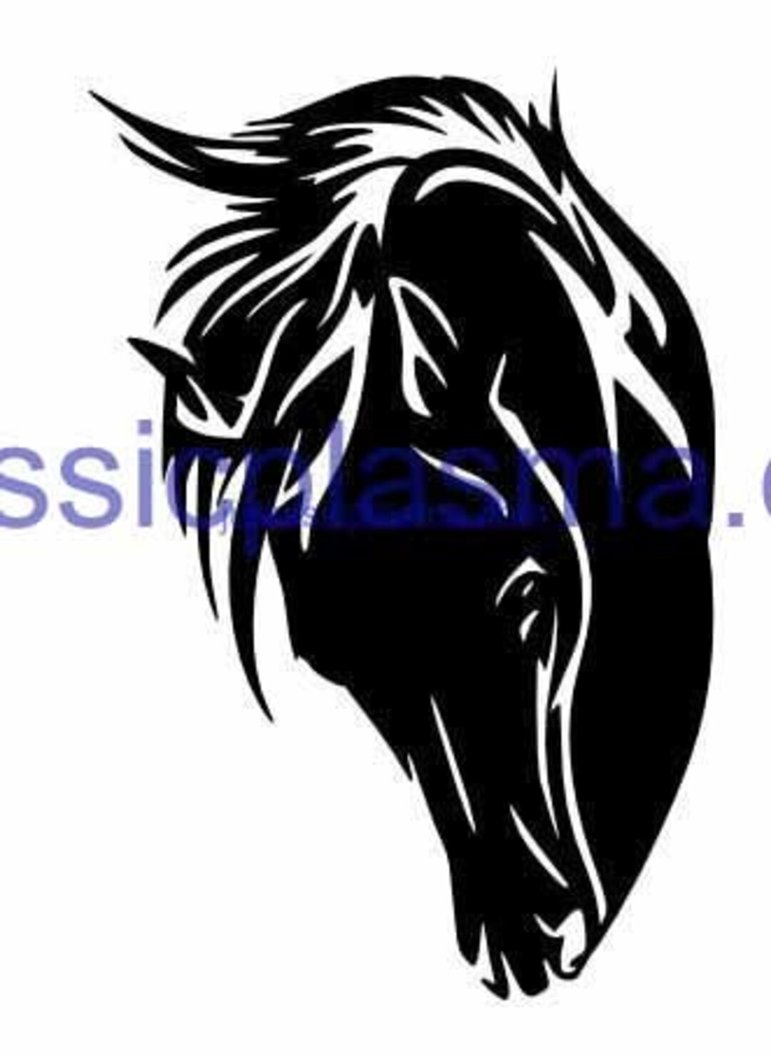 HORSE Head Arched Black DXF SVG File for Plasma Laser Water - Etsy