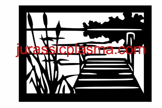 Lake Dock Scene Dxf Svg File for Plasma Laser Water Jet - Etsy