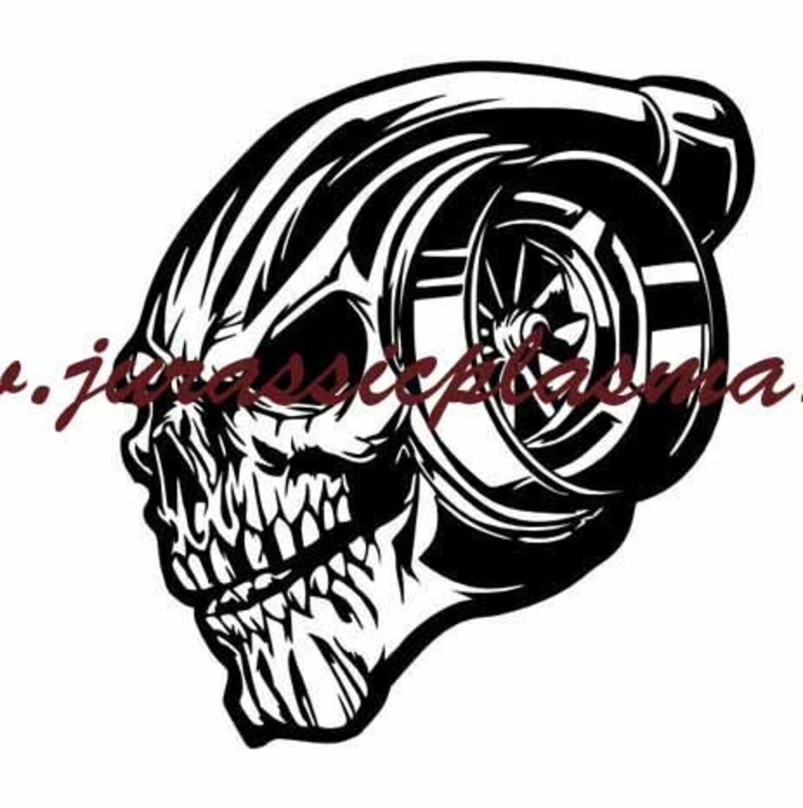 Turbo Skull DXF SVG File for Plasma Laser Water Jet Vinyl - Etsy Canada