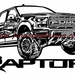 Ford Raptor With Logo DXF SVG File for Plasma, Laser, Water Jet Vinyl ...